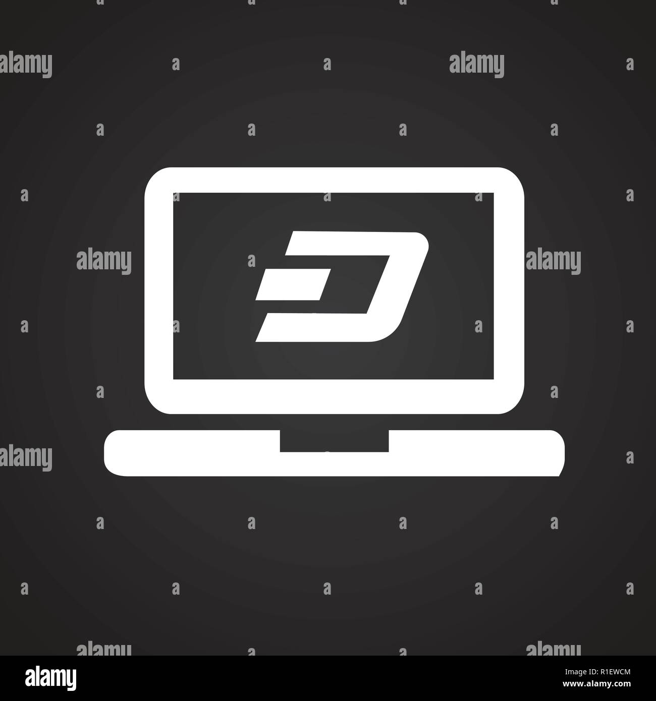 Dash coin computer on black background Stock Vector Image & Art - Alamy