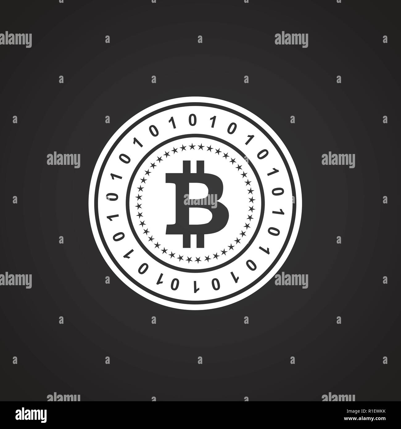 Bitcoin on black background Stock Vector Image & Art - Alamy