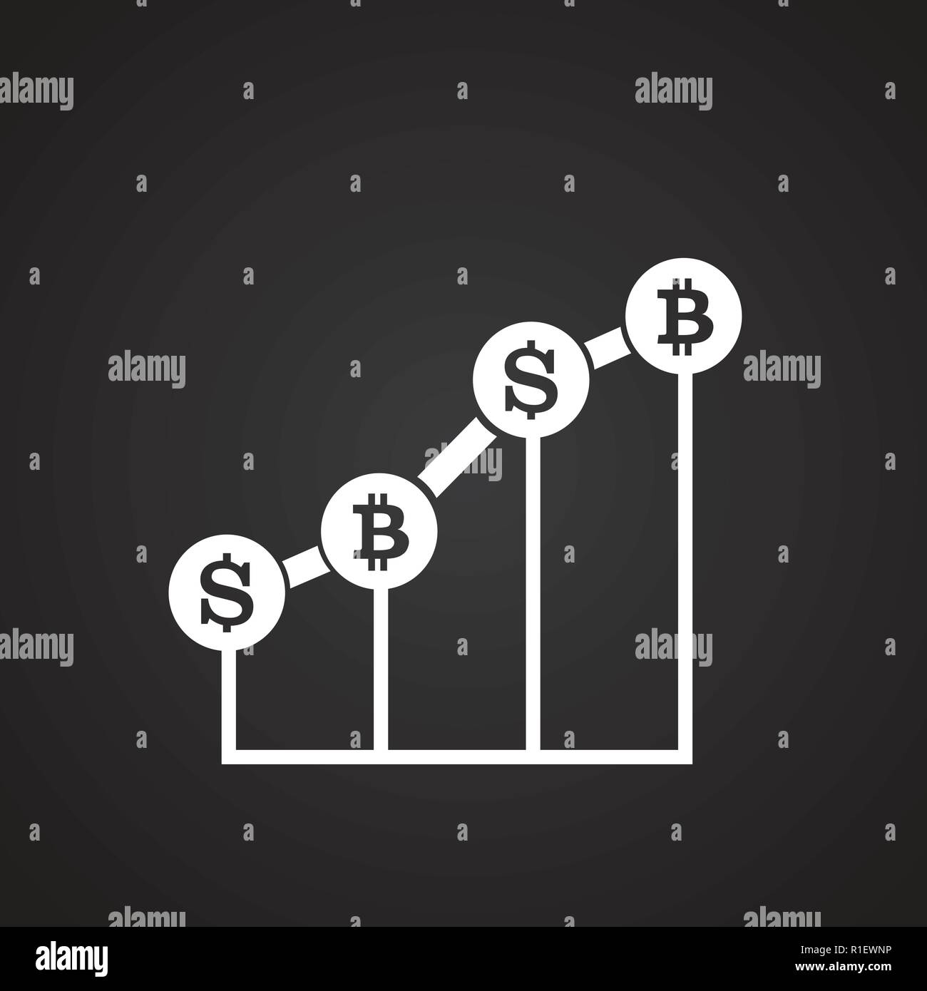 Crypto currency rates on black background Stock Vector Image & Art - Alamy