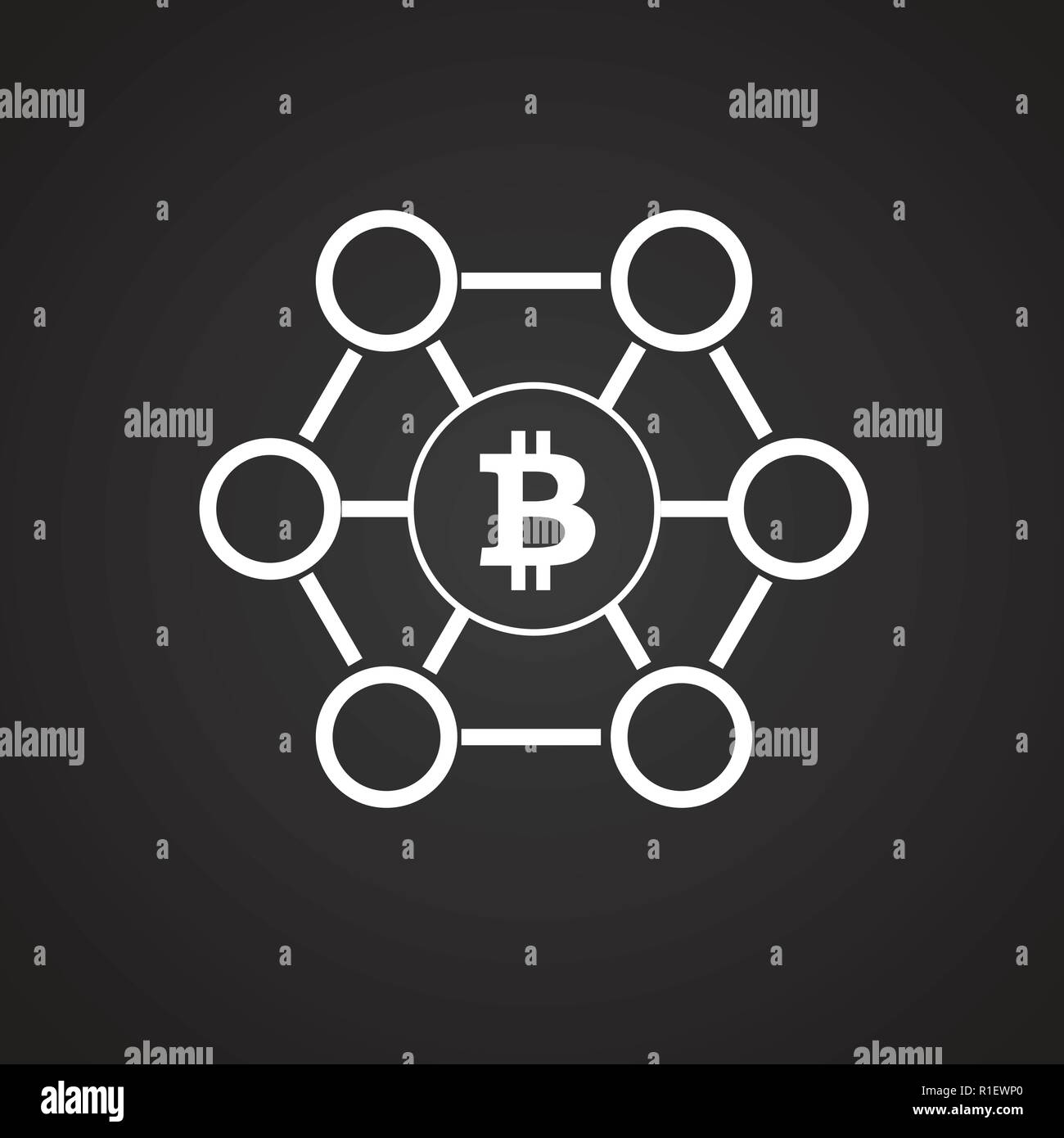 Crypto currency mining bitcoin on black background Stock Vector Image ...