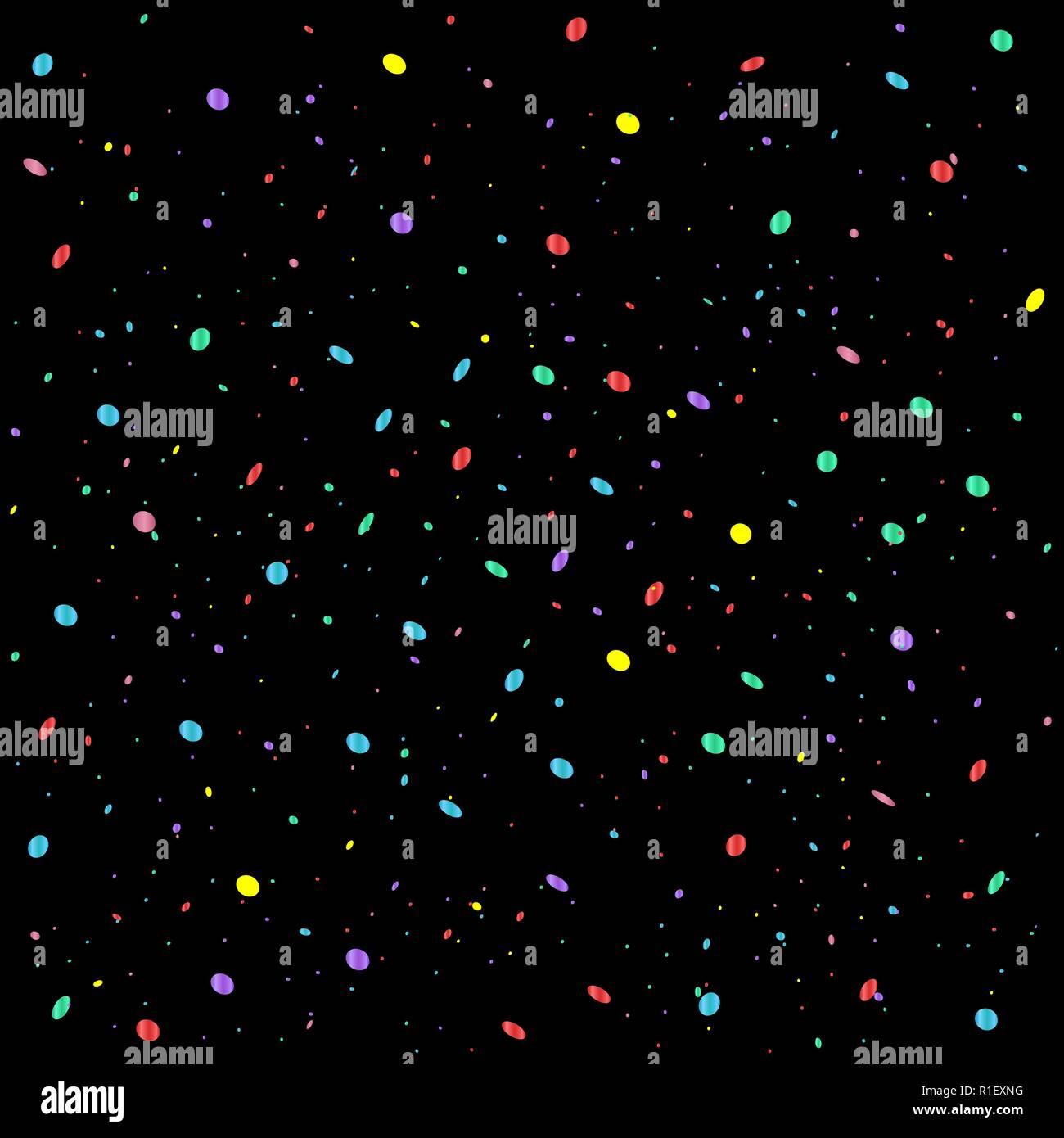 Colorful confetti ribbons festive background. Vector illustration Stock ...