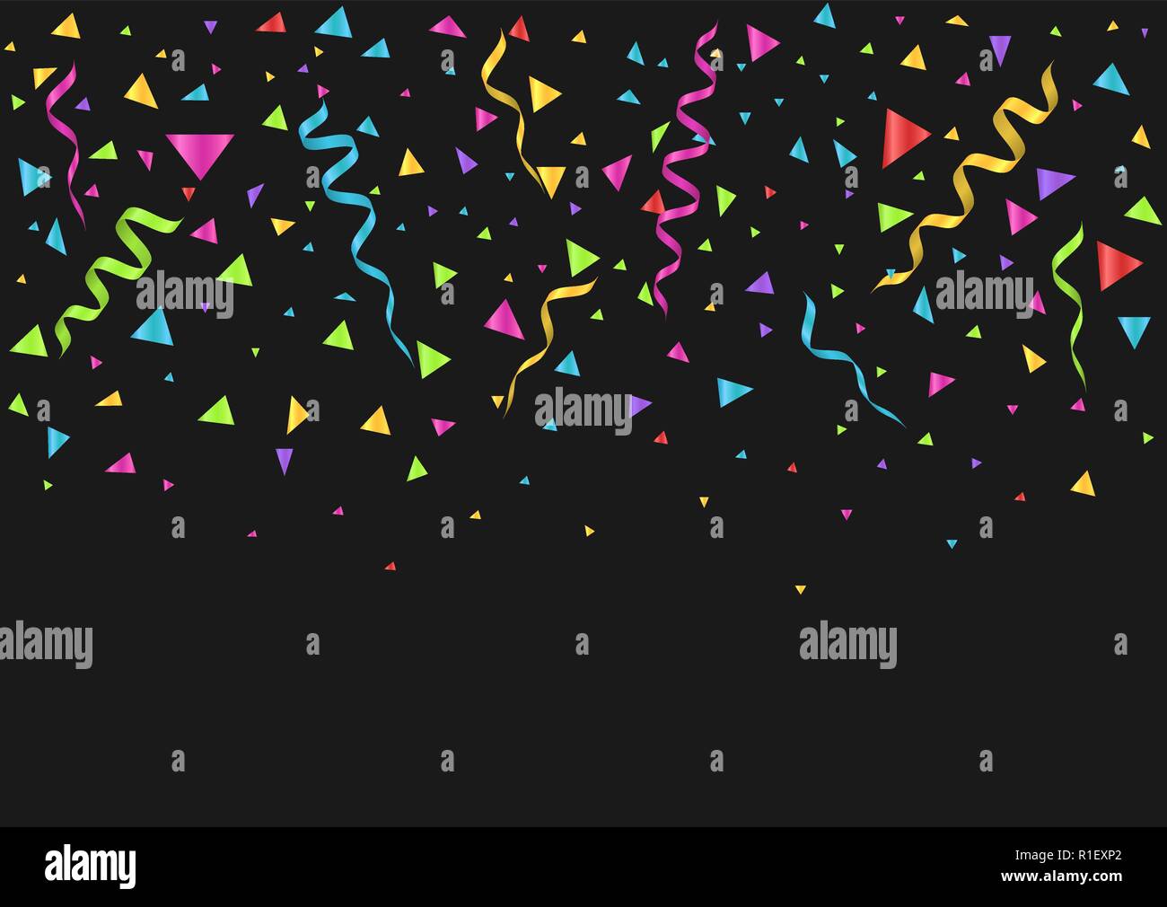 Colorful confetti ribbons festive background. Vector illustration Stock Vector Image & Art - Alamy