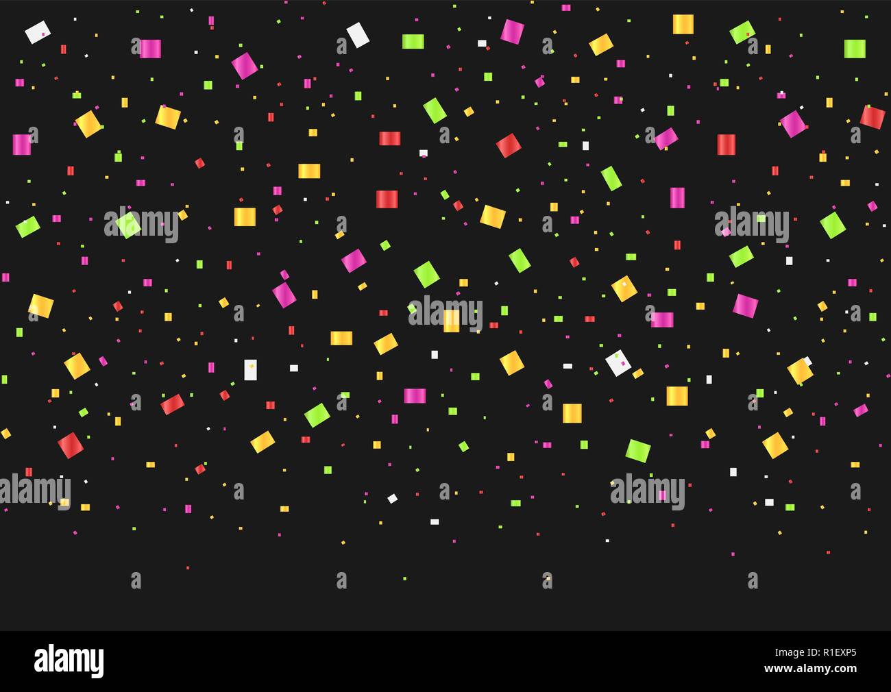 Colorful confetti ribbons festive background. Vector illustration Stock ...