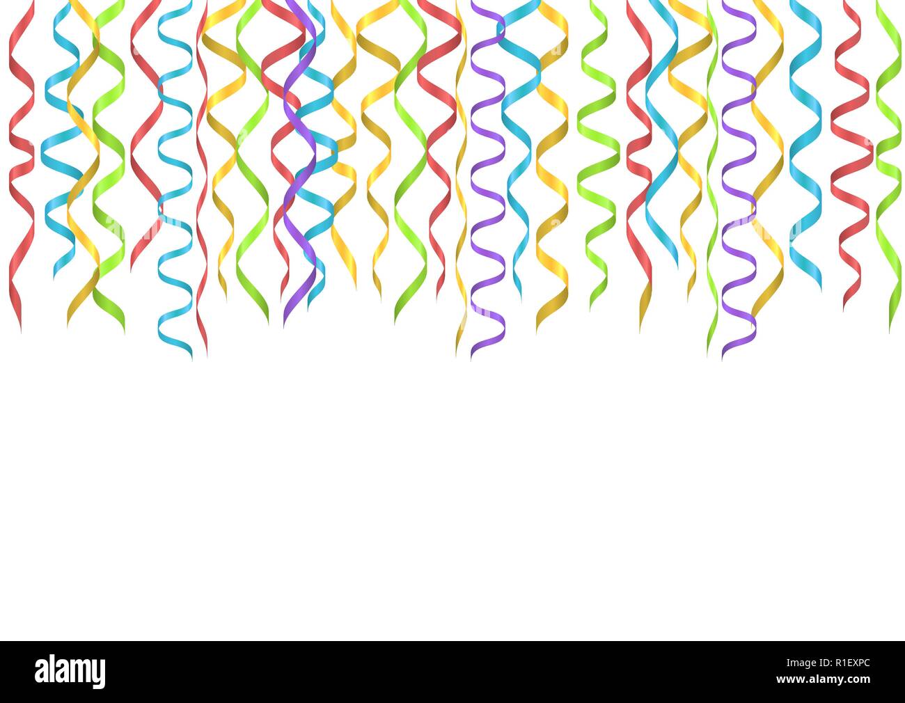 Colorful magic festive ribbon set. Vector illustration Stock Vector ...