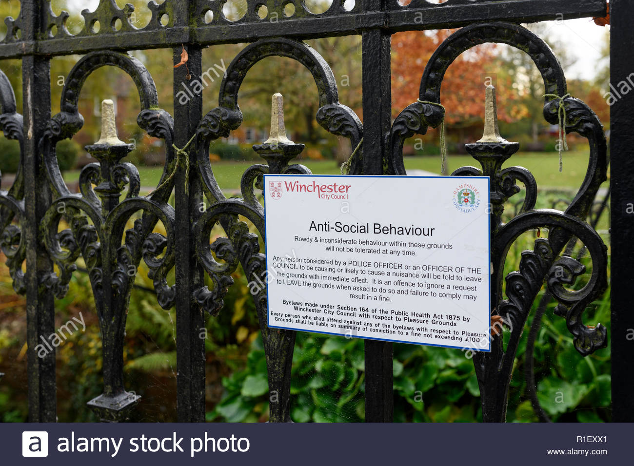Park And Council Rules High Resolution Stock Photography and Images - Alamy