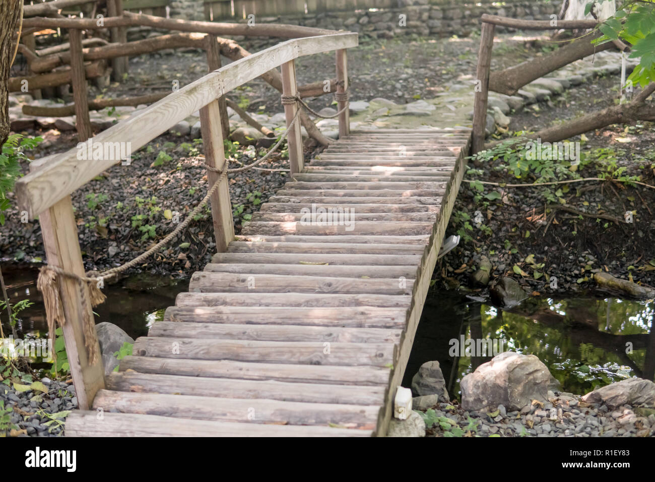 Wooden construction bridge hi-res stock photography and images - Alamy