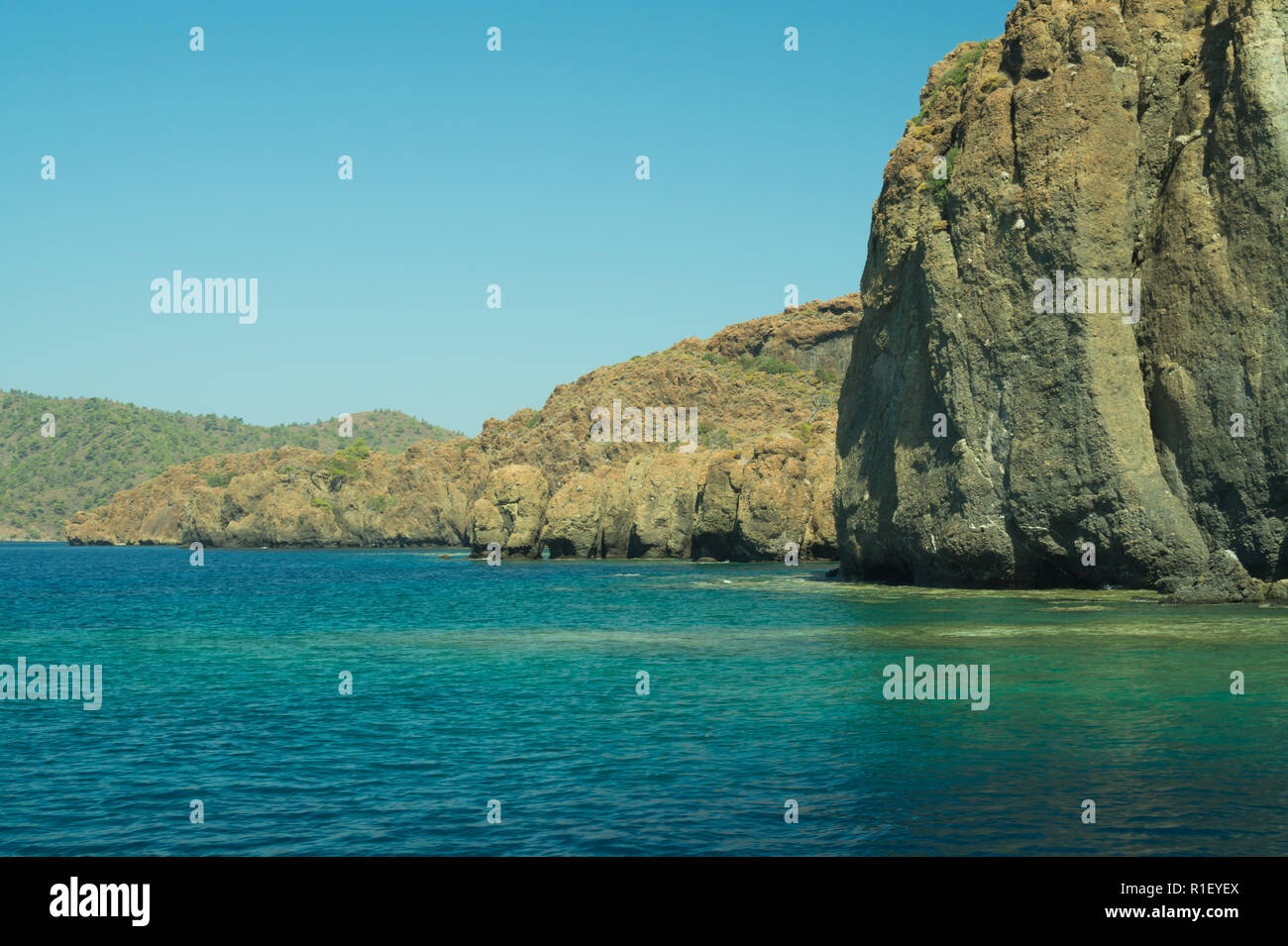 Mountain and sea. rocky cliff background Stock Photo - Alamy