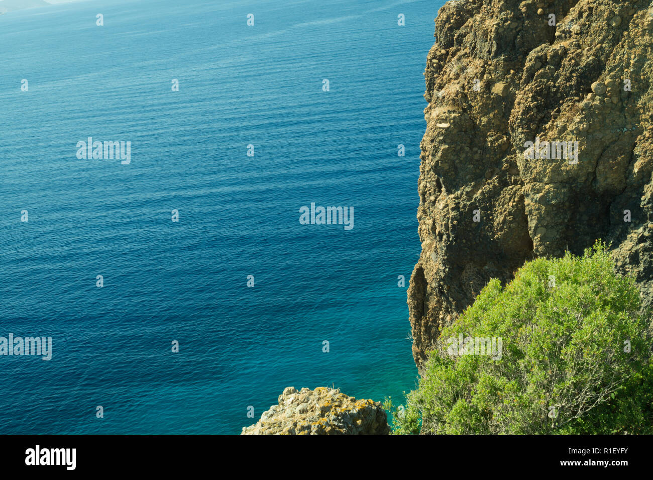 Mountain and sea. rocky cliff background Stock Photo - Alamy