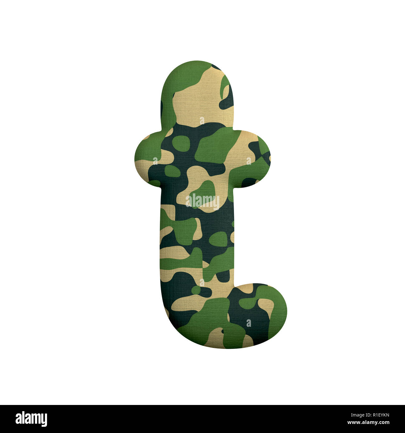 Army letter T - Lower-case 3d Camo font isolated on white background ...