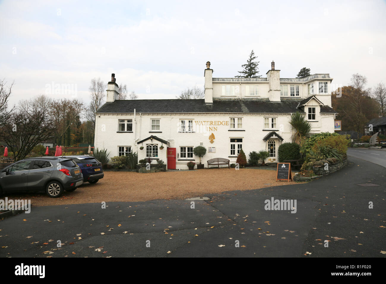 The Wateredge inn at Waterhead, Ambleside, Cumbria, England, UK Stock ...