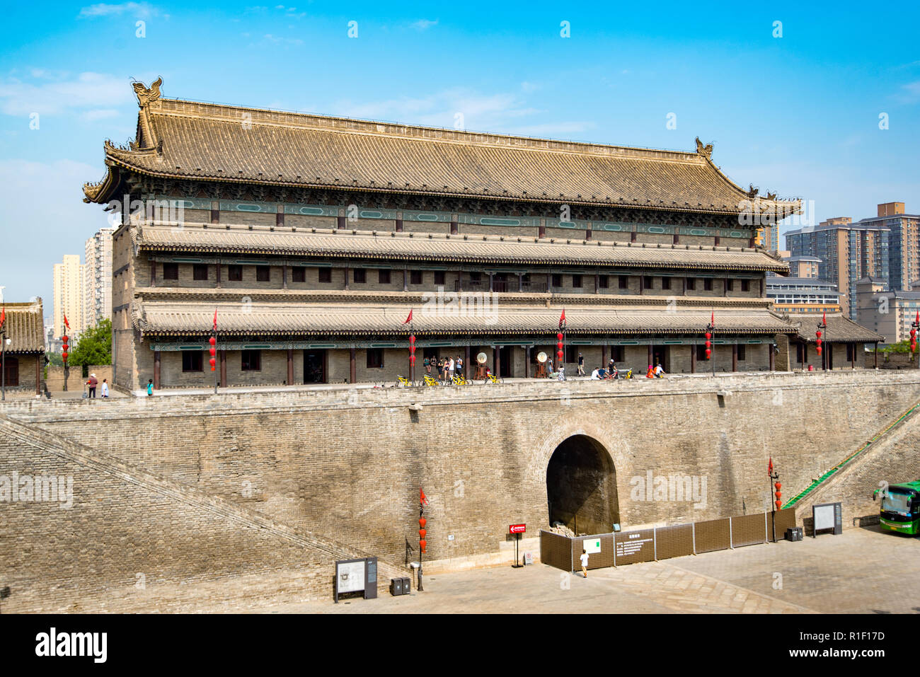 XIAN, CHINA - 26JUL2018: The Archer Tower is the Main Entrance to the ...