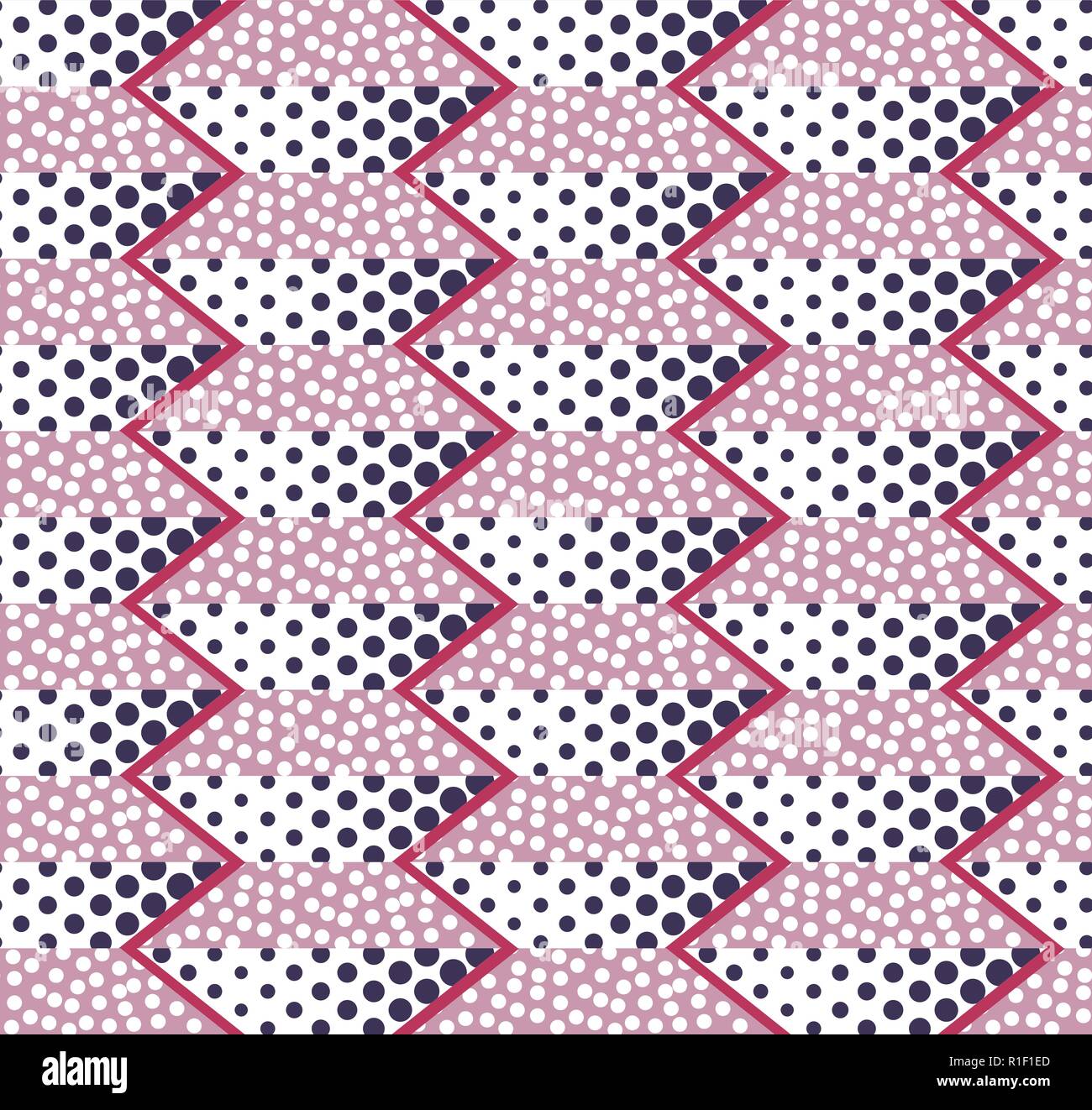 Abstract seamless background of circles, dots and trapezoids Stock ...