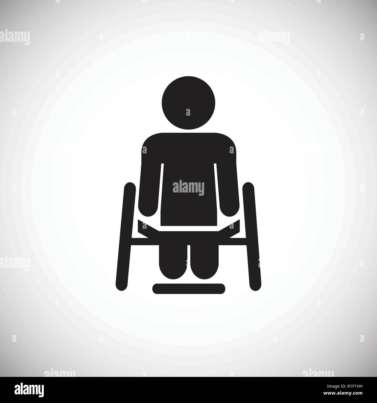 Disabled person on white background Stock Vector Image & Art - Alamy