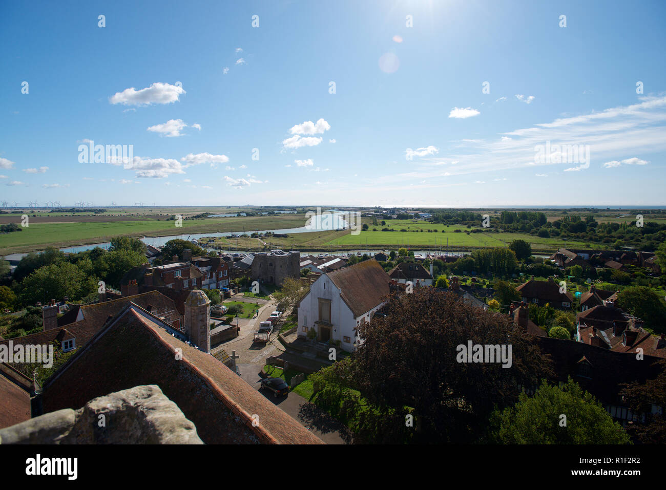 Views over Rye from St.Mary's Church tower. Views over the town of Rye ...