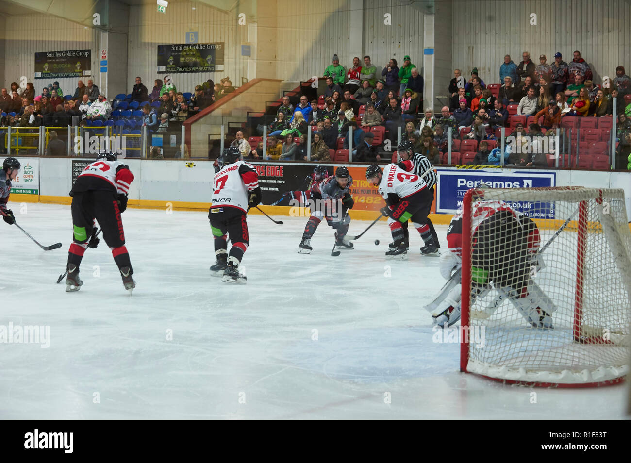 Action in an Ice Hockey Match, The Hull Pirates V Murrayfield Racers ...