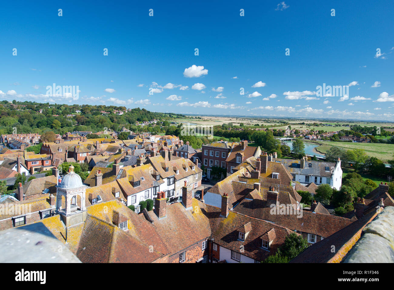 Views over Rye from St.Mary's Church tower. Views over the town of Rye ...