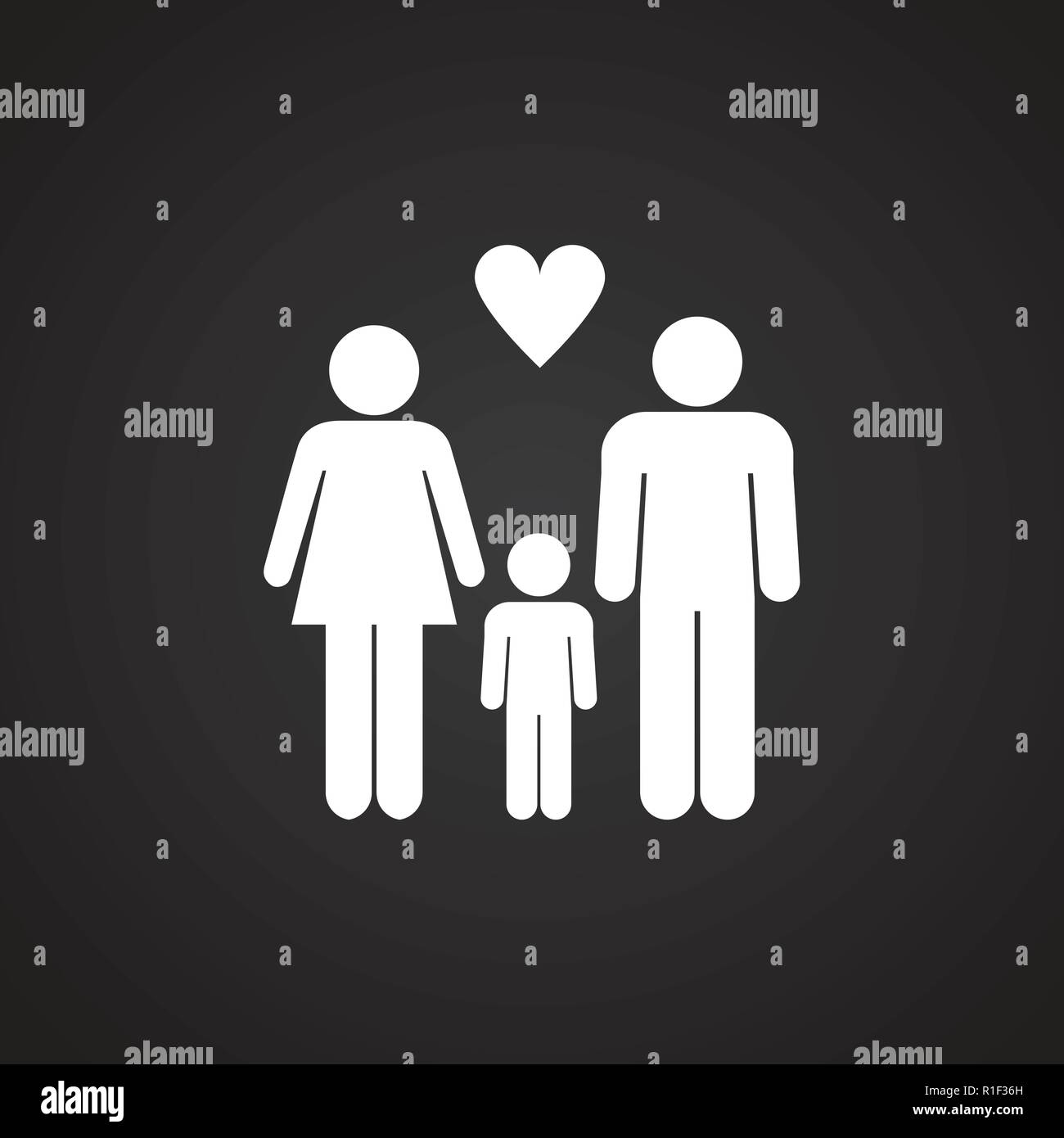Family on black background Stock Vector Image & Art - Alamy