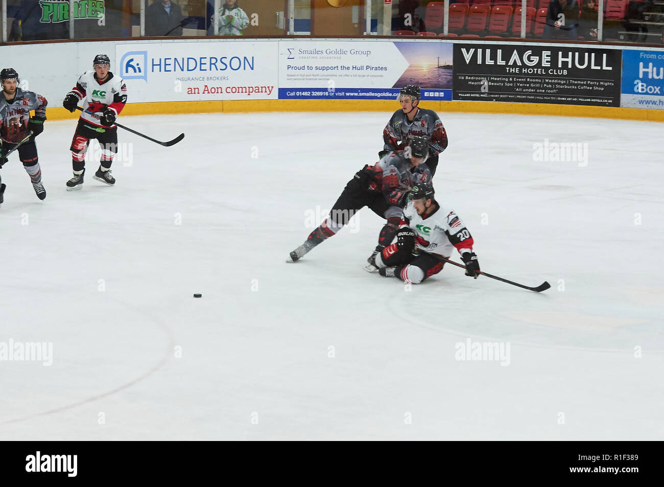 Action in an Ice Hockey Match, The Hull Pirates V Murrayfield Racers ...