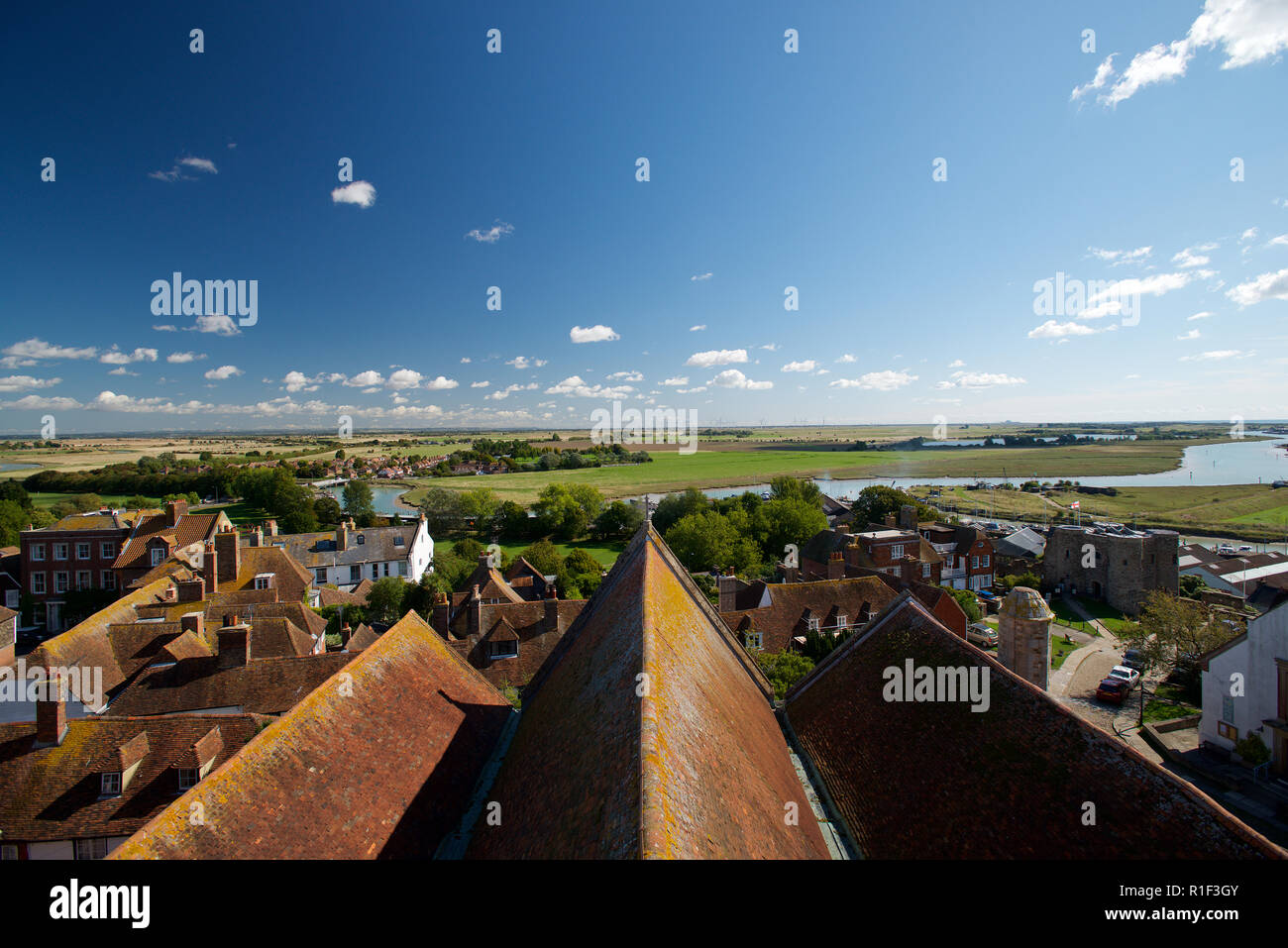 Views over Rye from St.Mary's Church tower. Views over the town of Rye ...