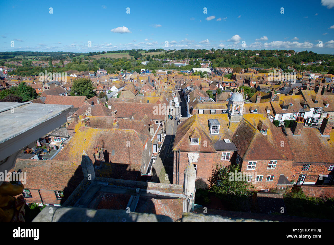 Views over Rye from St.Mary's Church tower. Views over the town of Rye ...