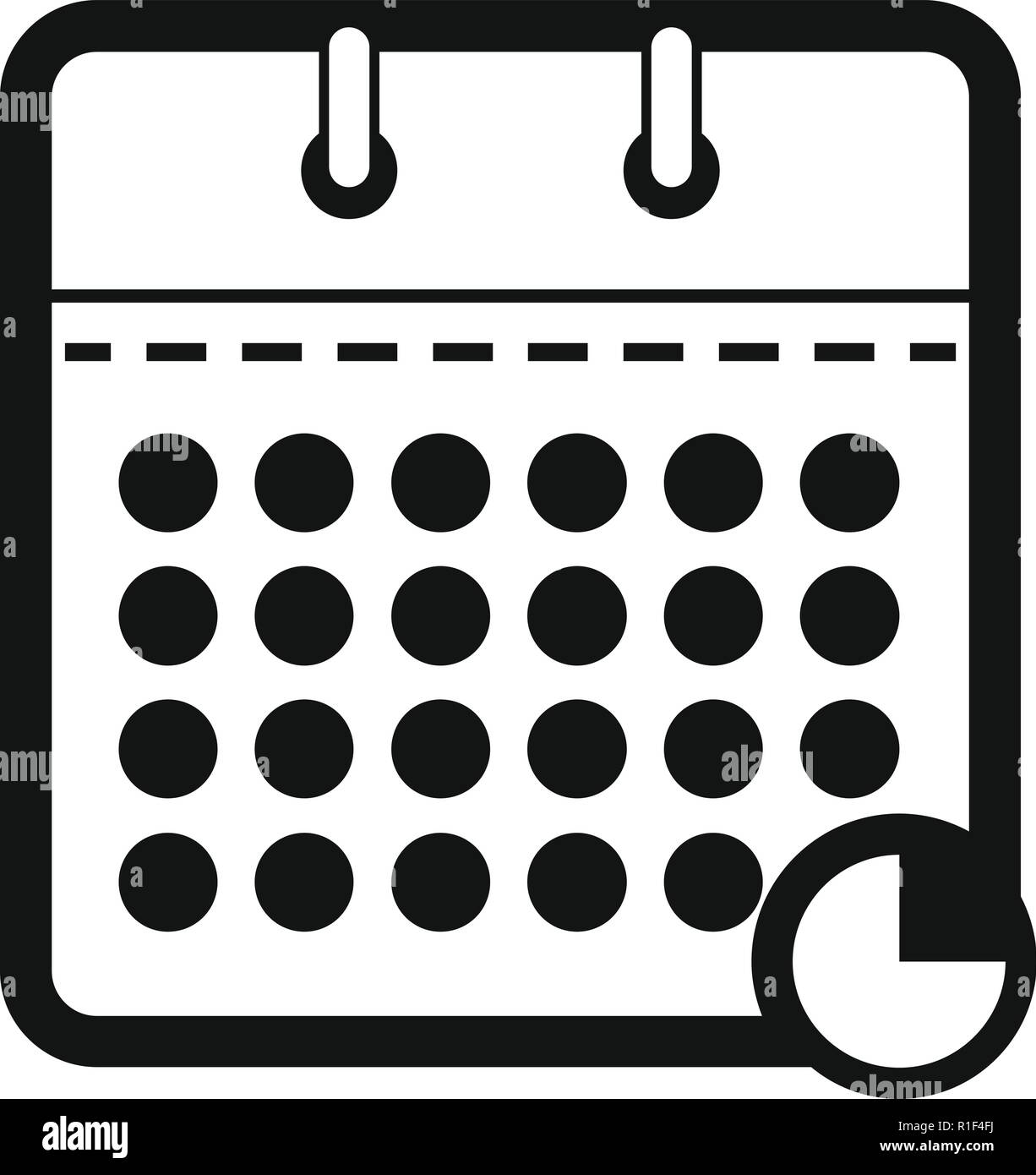 Calendar business icon. Simple illustration of calendar business vector ...
