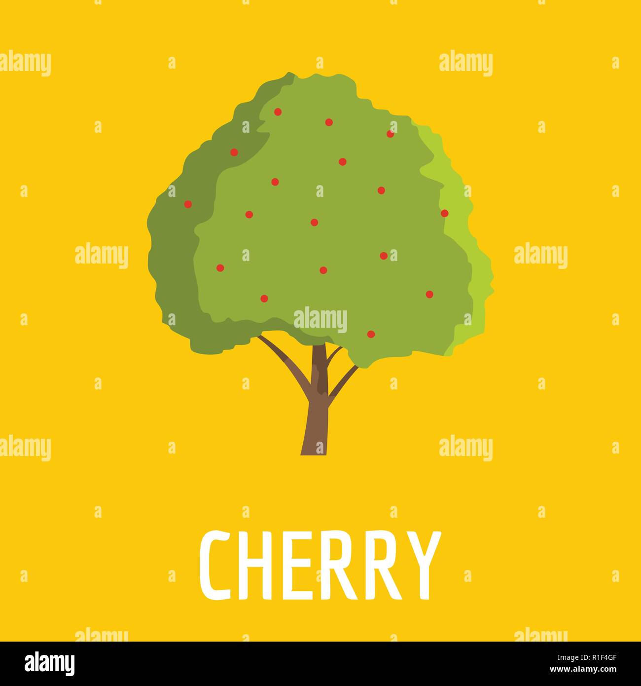 Cherry icon. Flat illustration of cherry vector icon for web Stock ...