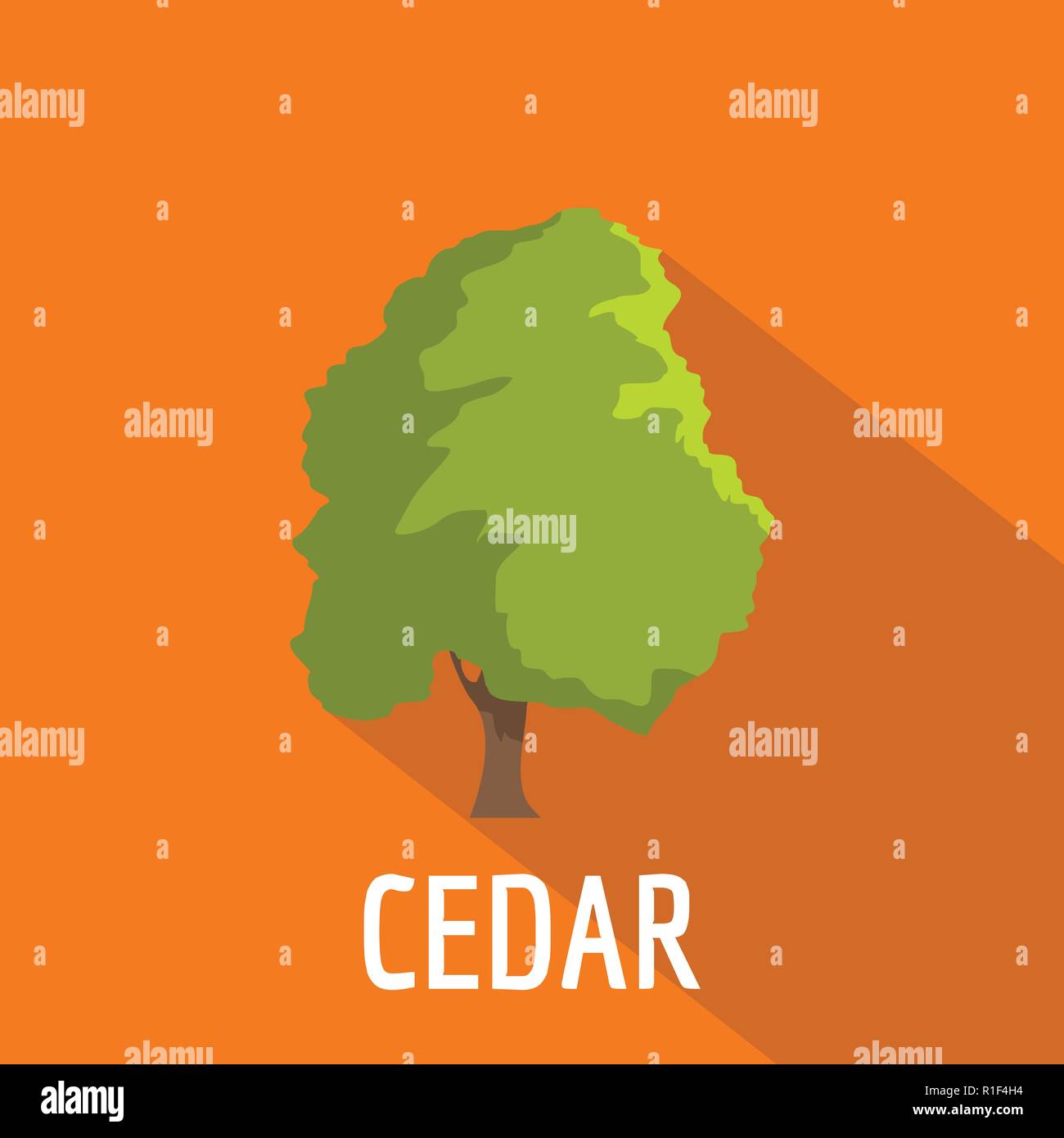 Cedar tree icon. Flat illustration of cedar tree vector icon for web ...