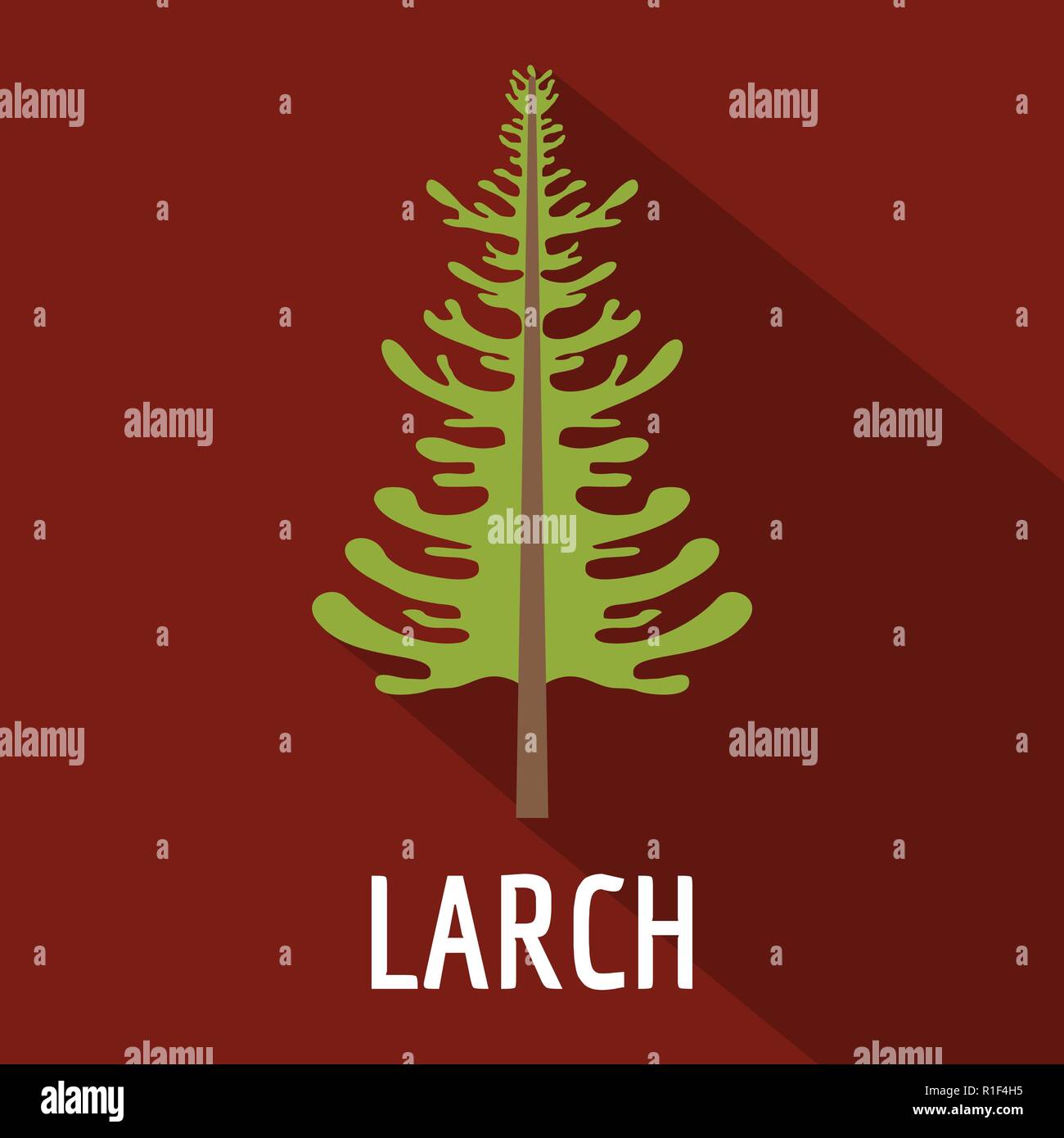 larch tree icon. Flat illustration of larch tree vector icon for web ...