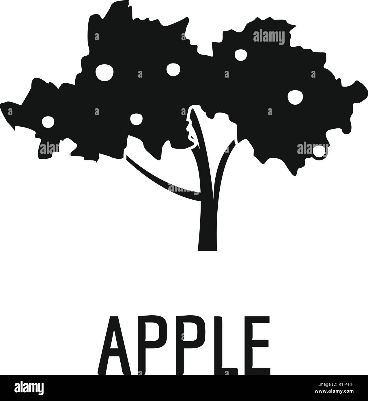 Apple tree icon. Simple illustration of apple tree vector icon for web ...
