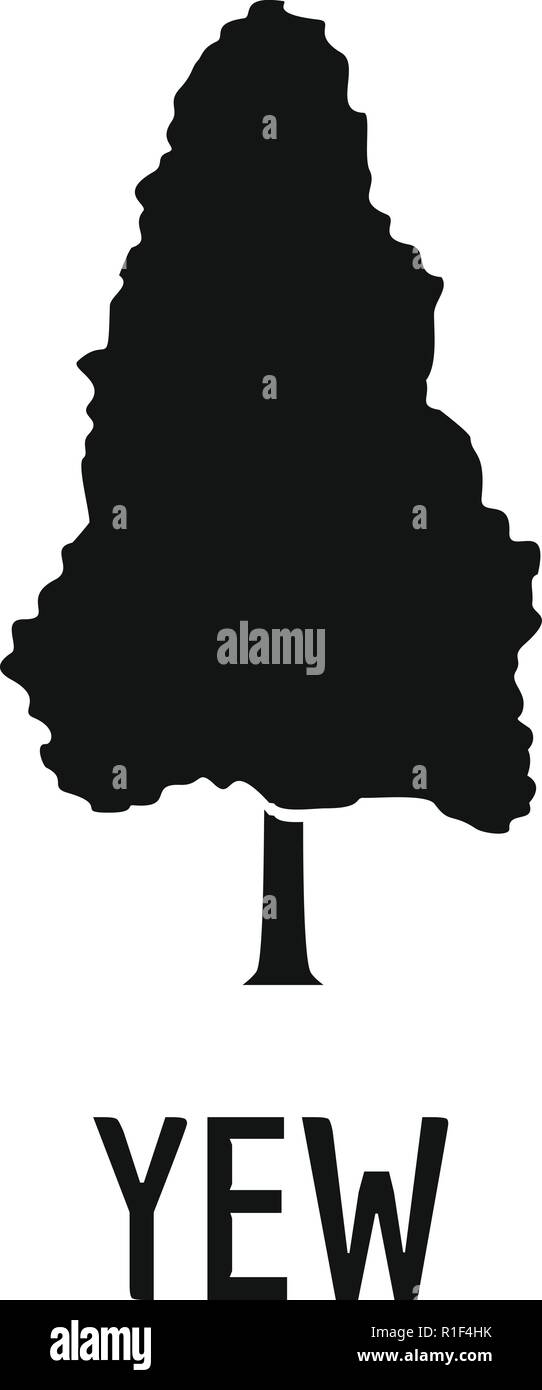 Yew tree icon. Simple illustration of yew tree vector icon for web ...