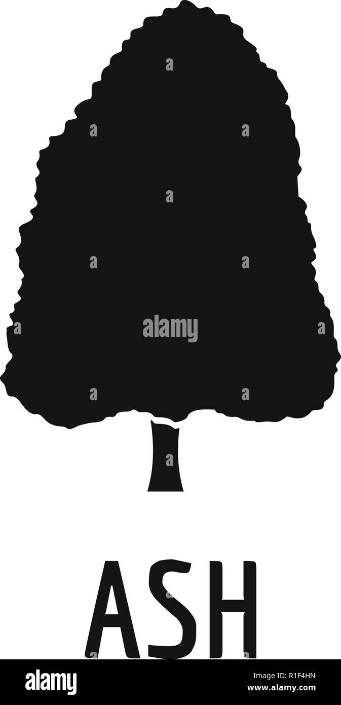 Ash tree icon. Simple illustration of ash tree vector icon for web ...