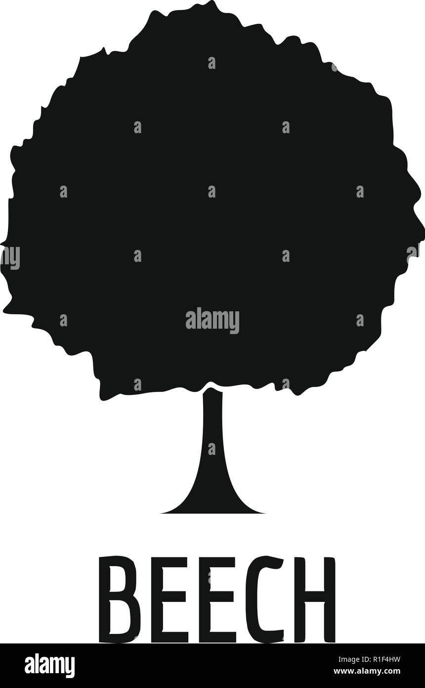 Beech tree icon. Simple illustration of beech tree vector icon for web ...
