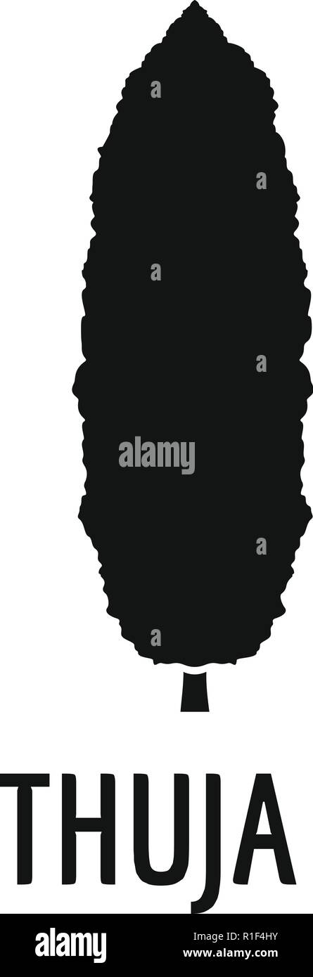 Thuja tree icon. Simple illustration of thuja tree vector icon for web ...