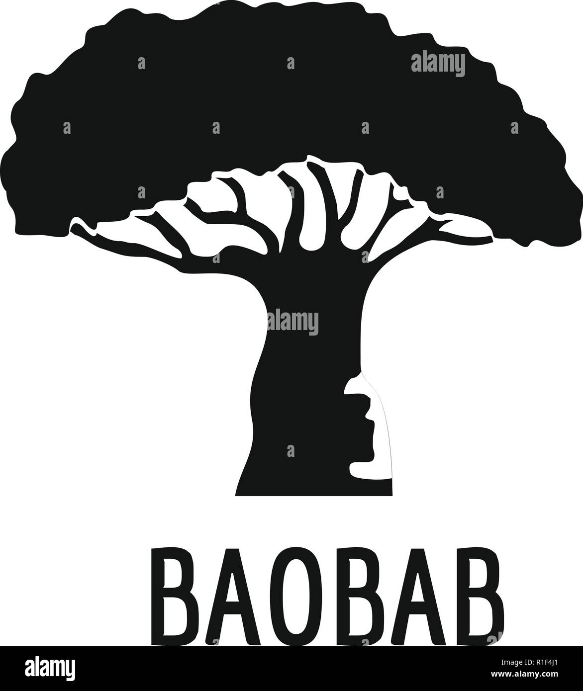 Baobab tree icon. Simple illustration of baobab tree vector icon for ...