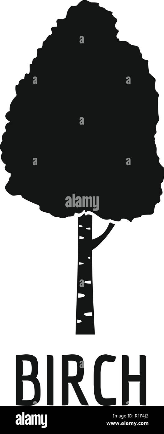Birch tree icon. Simple illustration of birch tree vector icon for web ...