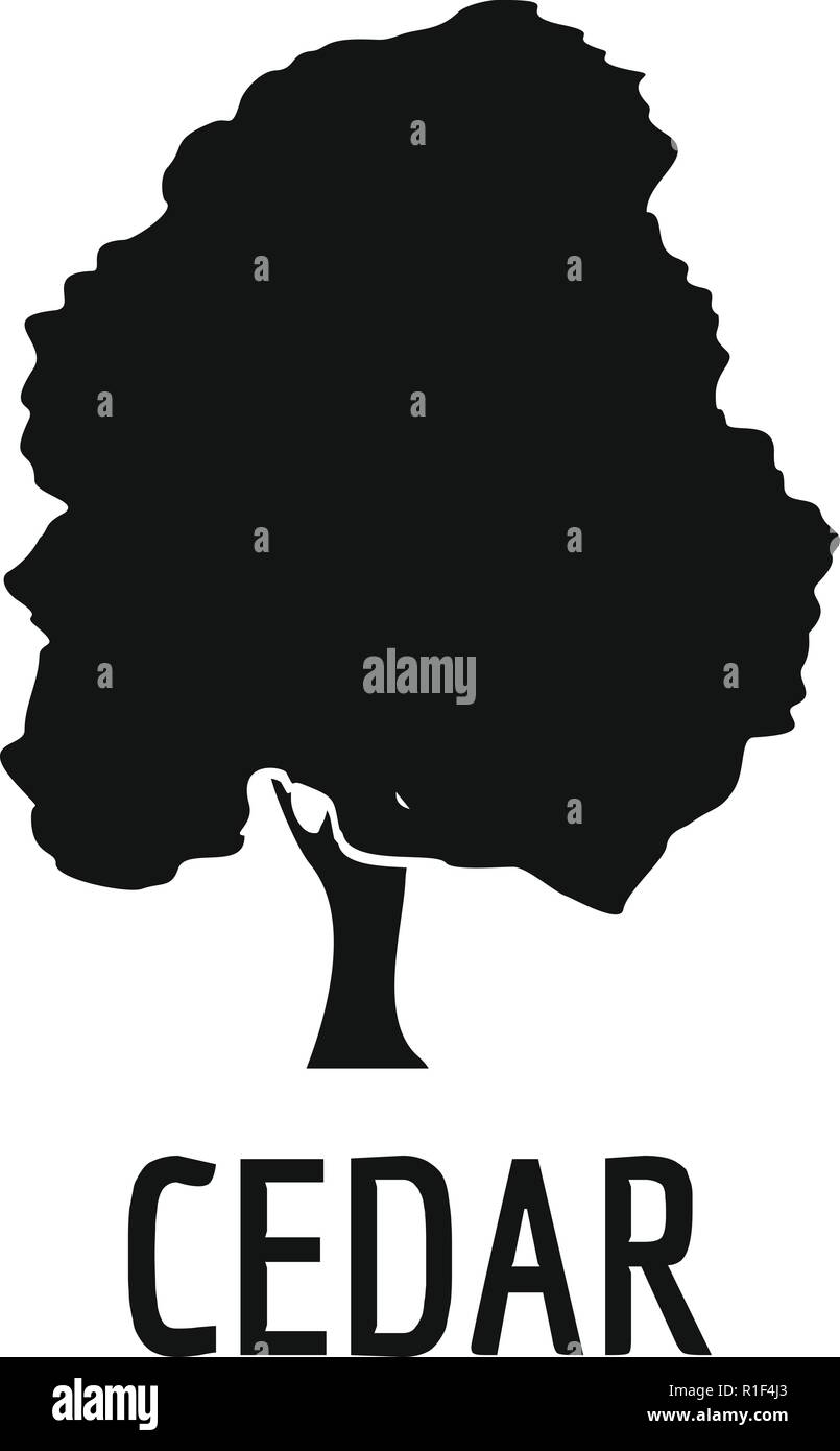 Cedar tree icon. Simple illustration of cedar tree vector icon for web ...