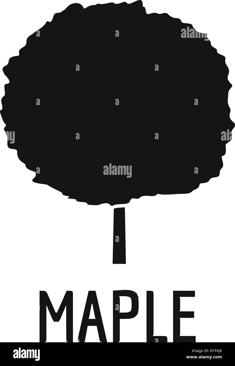 Maple tree icon. Simple illustration of maple tree vector icon for web ...