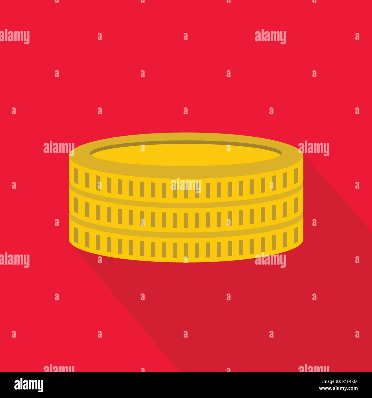 Gold coin icon. Flat illustration of gold coin vector icon for web ...