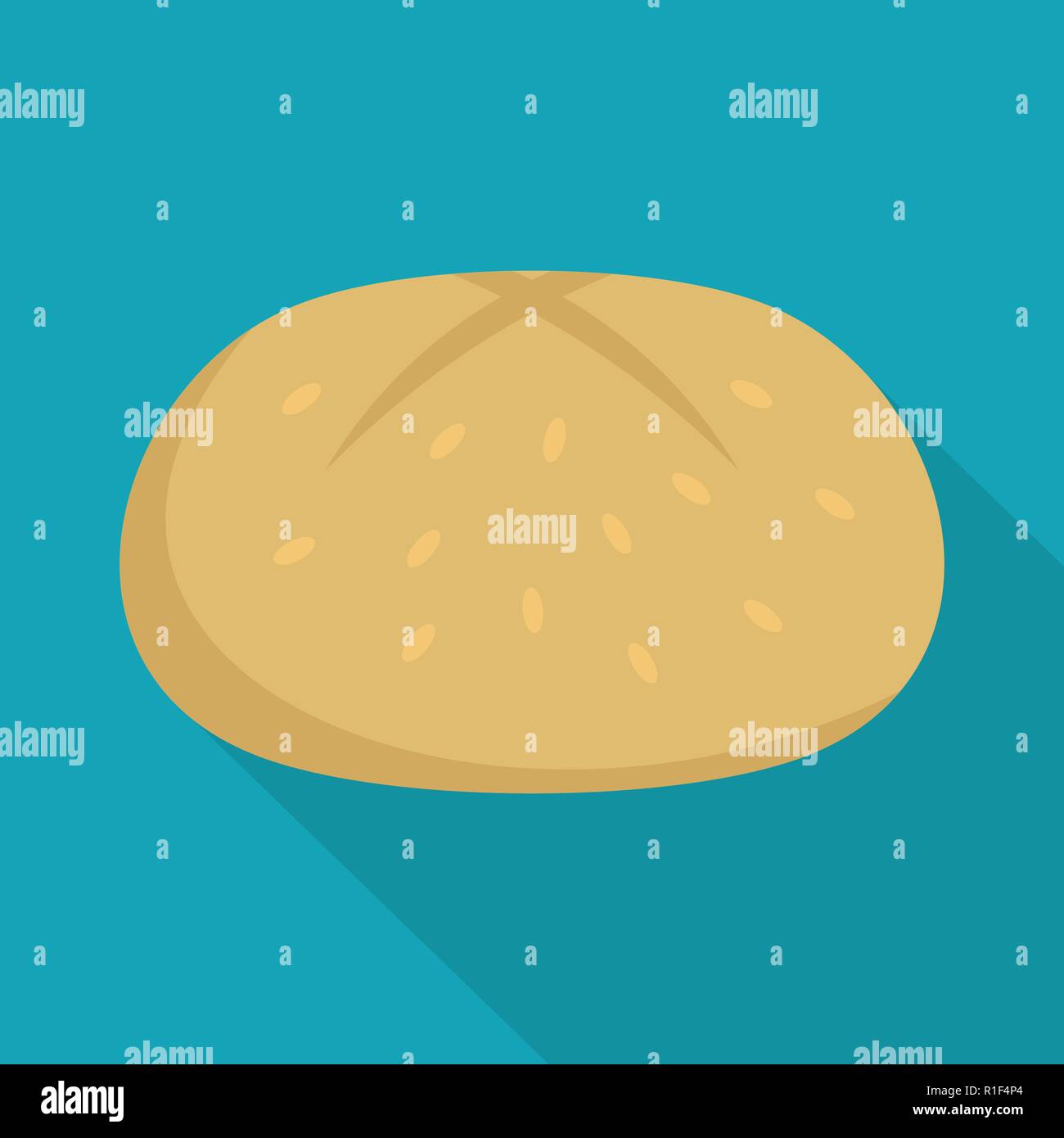 Bun icon. Flat illustration of bun vector icon for web Stock Vector ...