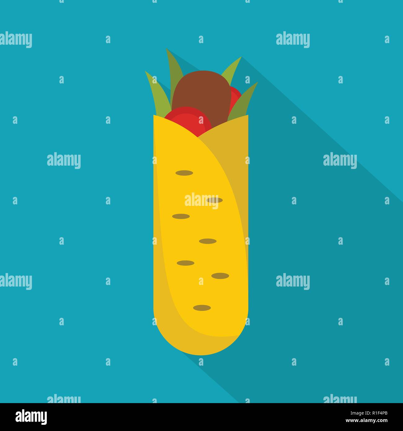 Shawarma icon. Flat illustration of shawarma vector icon for web Stock Vector Image & Art - Alamy