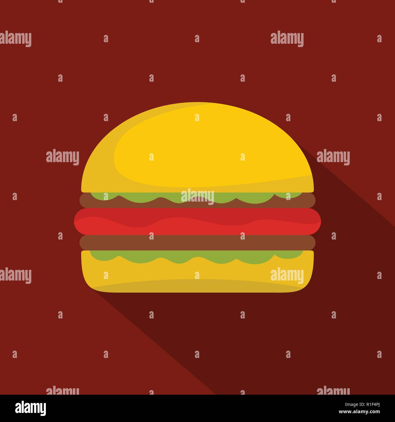 Burger icon. Flat illustration of burger vector icon for web Stock ...