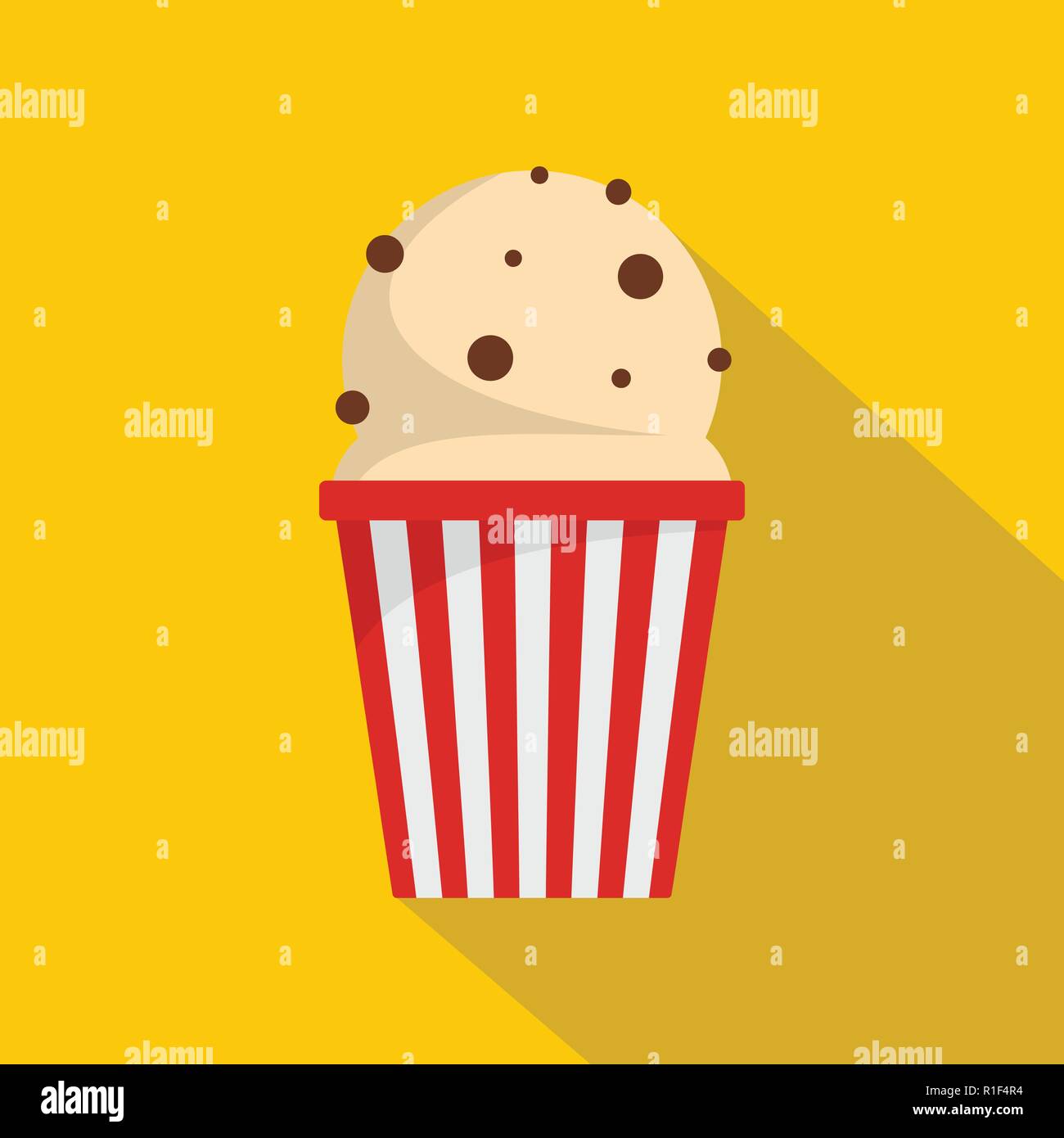 Popcorn Icon Flat