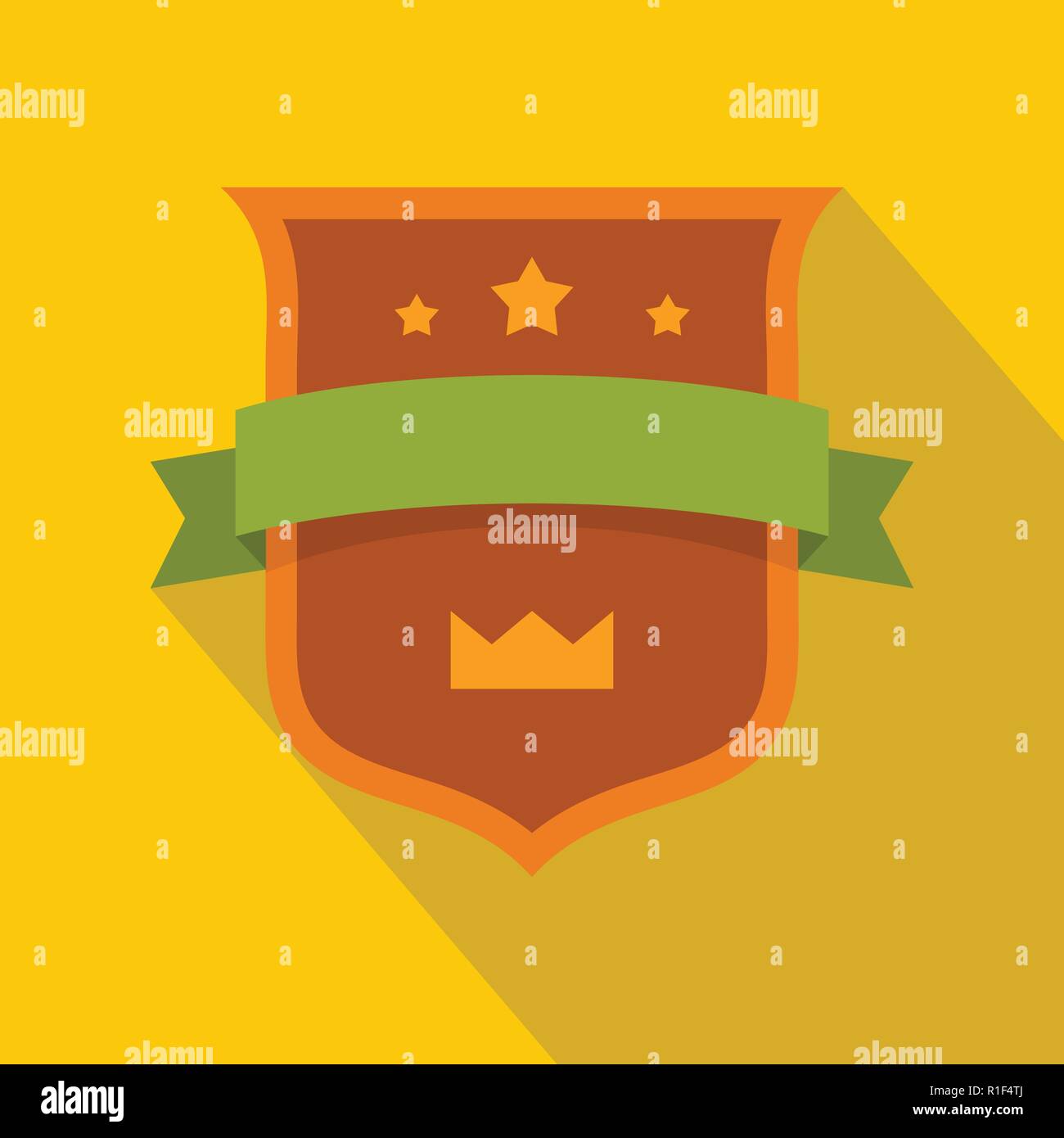 Badge crown icon. Flat illustration of badge crown vector icon for web ...