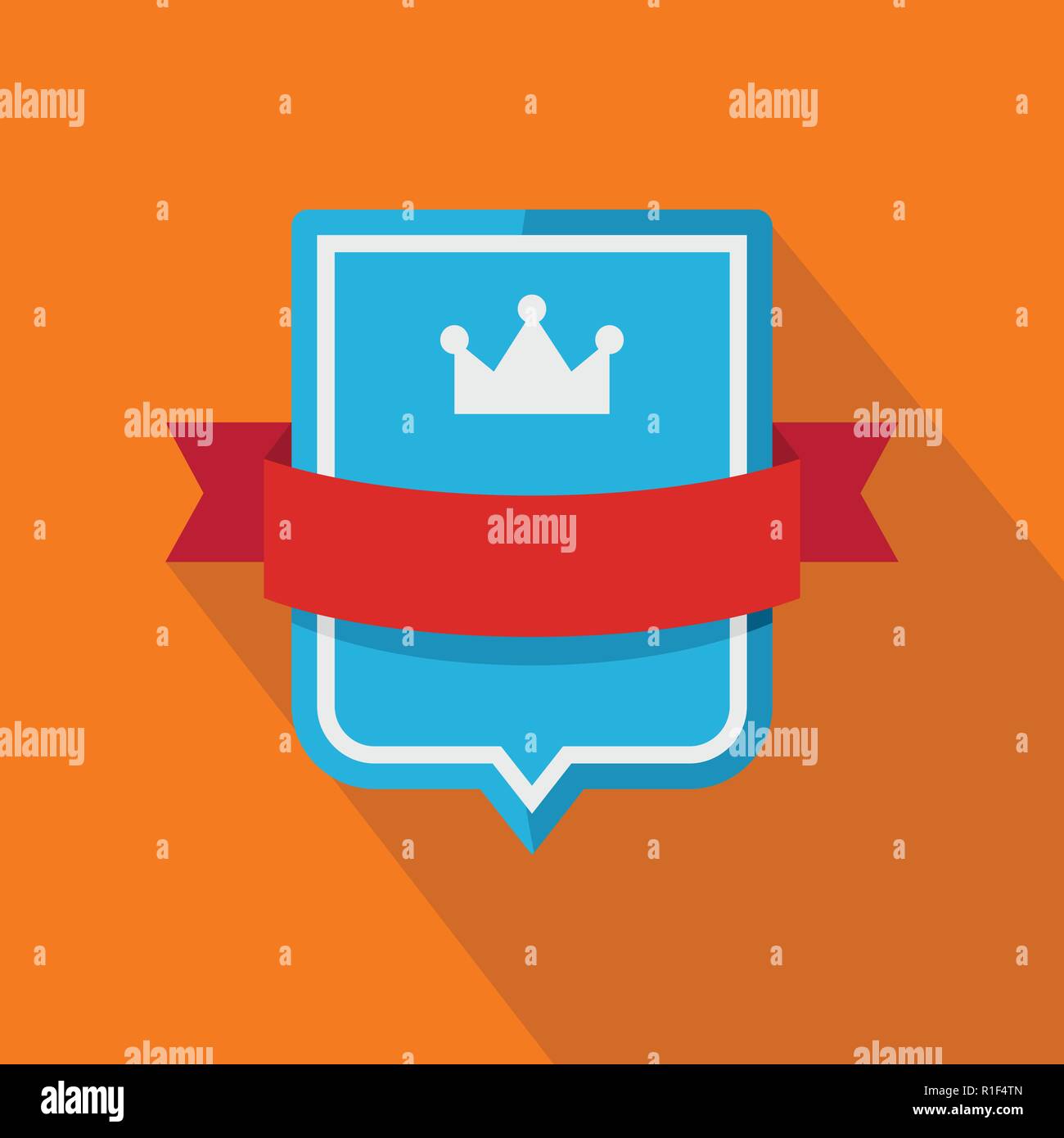 Badge emperor icon. Flat illustration of badge emperor vector icon for ...