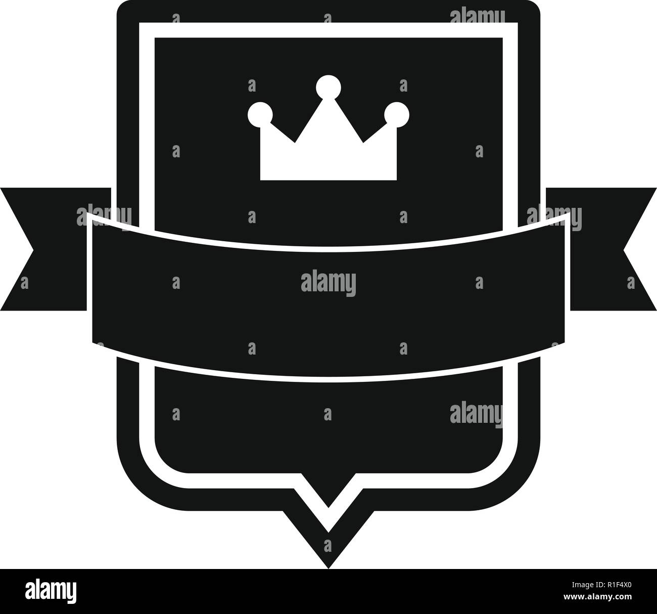 Badge emperor icon. Simple illustration of badge emperor vector icon ...