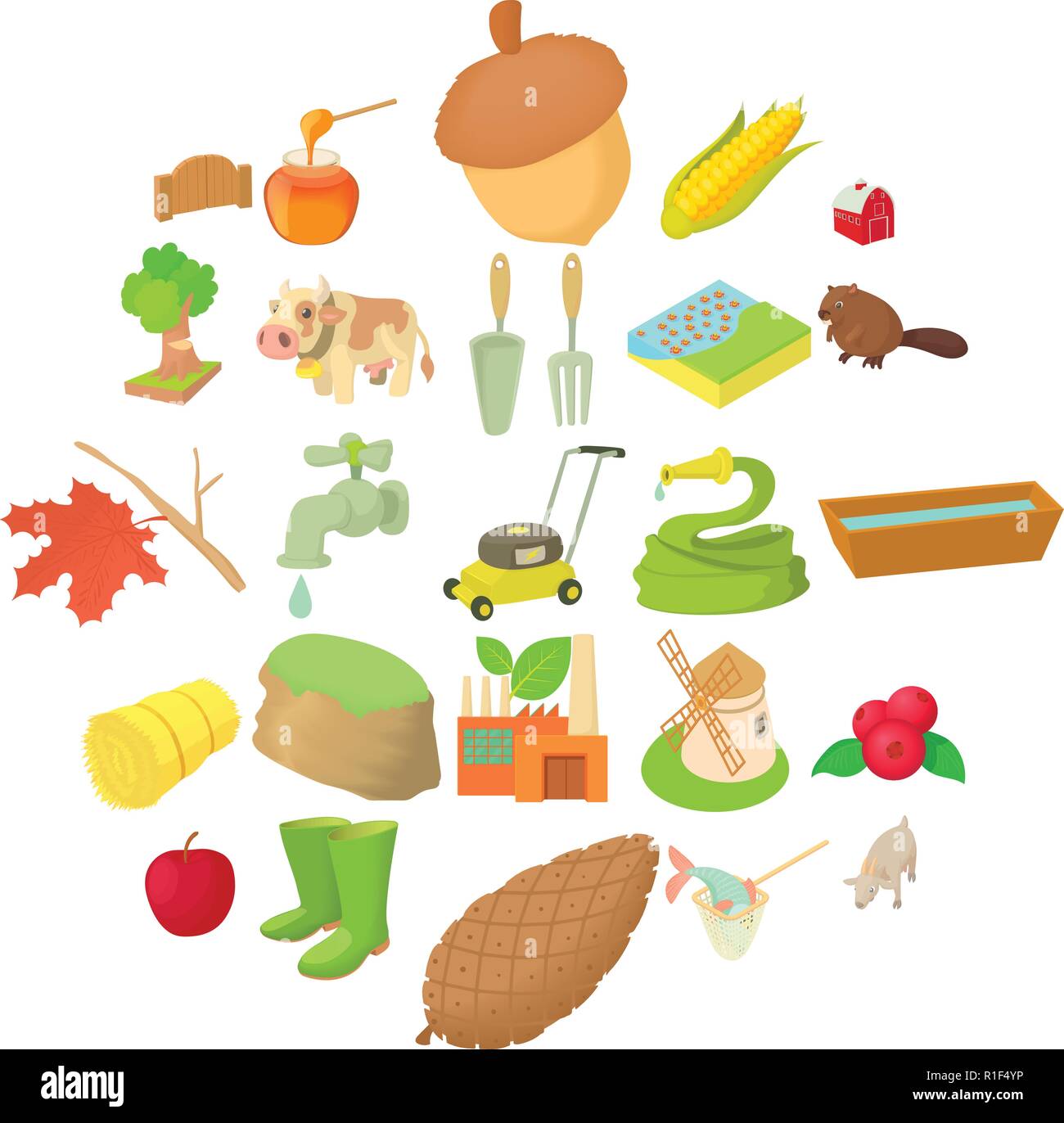 Gardening icons set, cartoon style Stock Vector Image & Art - Alamy