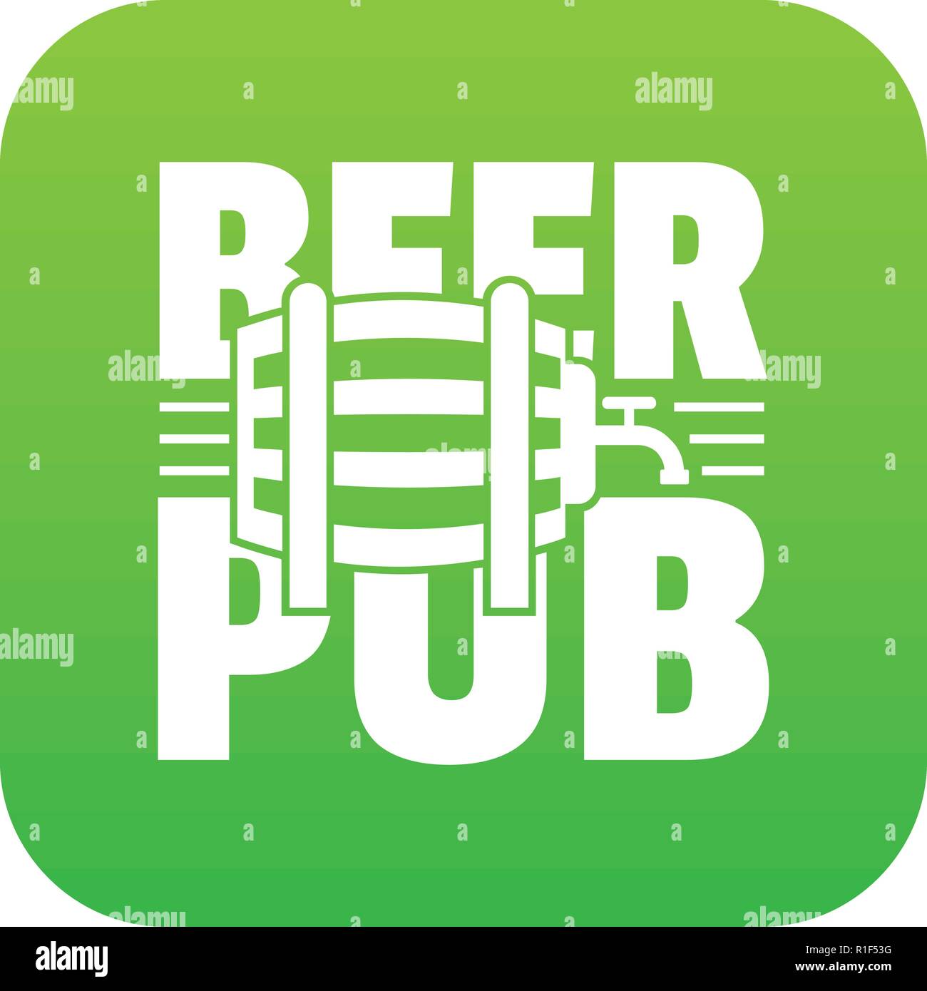 Beer pub icon green vector Stock Vector Image & Art - Alamy