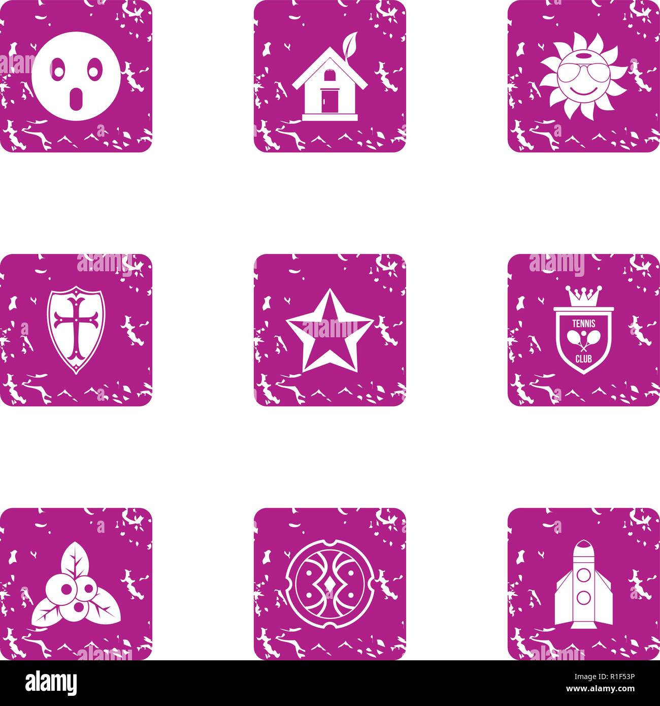 Discovery icons set, grunge style Stock Vector Image & Art - Alamy