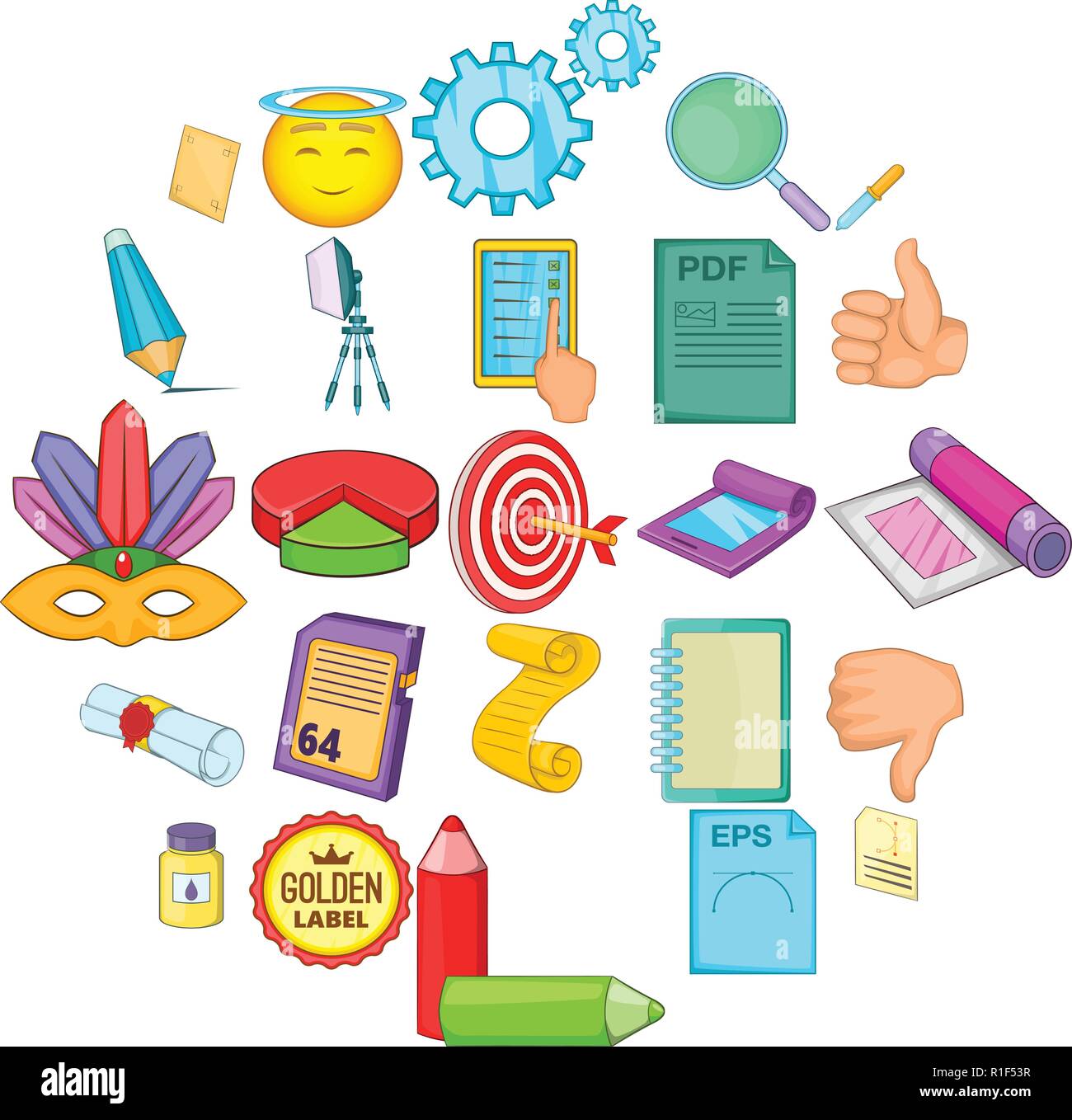 Transducer icons set, cartoon style Stock Vector Image & Art - Alamy
