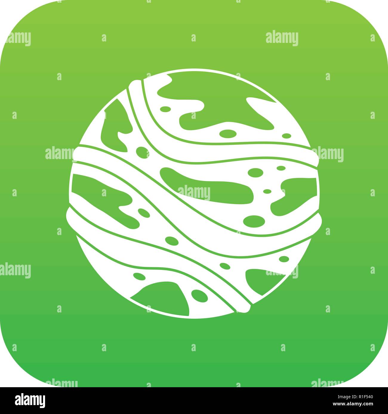 Round planet icon digital green Stock Vector Image & Art - Alamy
